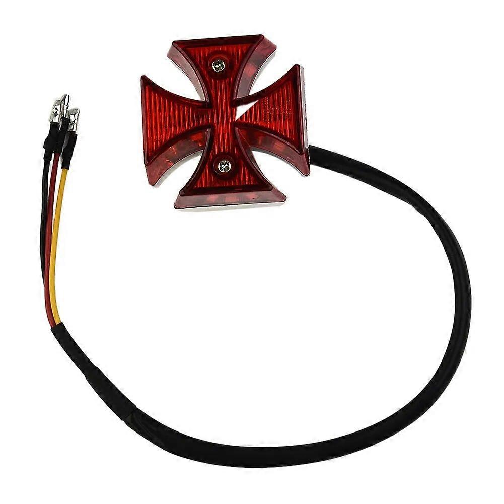 Brake Motorcycle Tail Light Running Maltese Cross LED License Quads ...