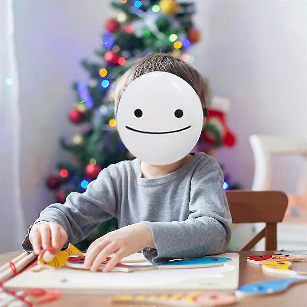 White Smile Dream Cosplay Full Face Mask Halloween Carnival Fancy Dress ...