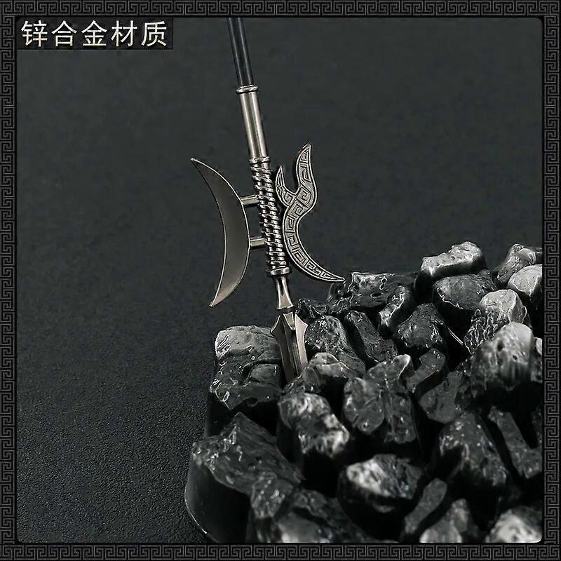 22cm Metal Halberd Polearm Ancient Chinese Cold Weapon Model Home ...