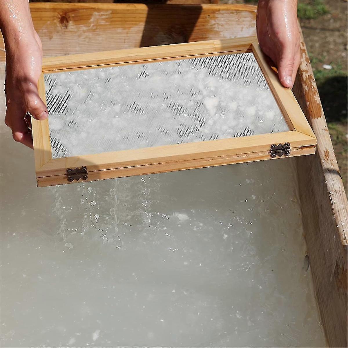 3 Pieces Paper Making Wooden Paper Making Mould Papermaking Screen Kit ...