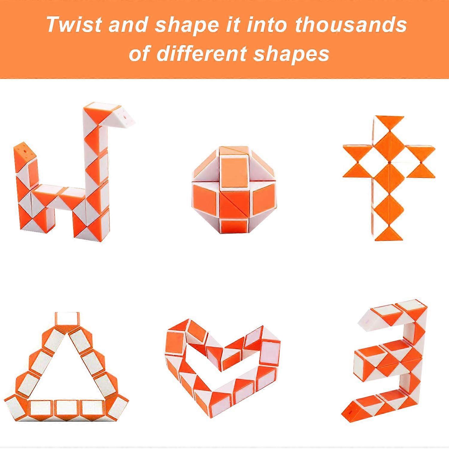 Dice Toy - 12 Pieces, 24 Blocks - Magic Speed Cube / Snake Cube Puzzle ...