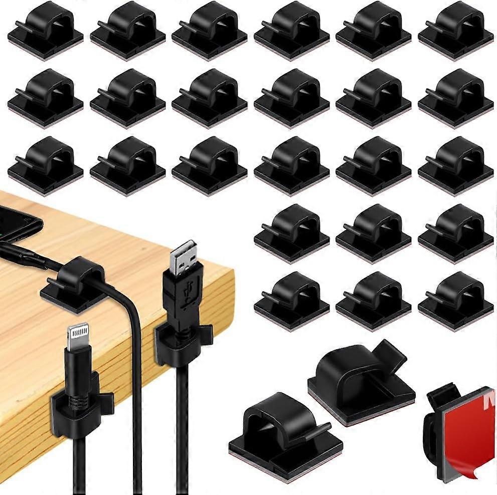 Pack of 100 Cable Holders, Cable Clips with Strong Self-Adhesive Pads ...