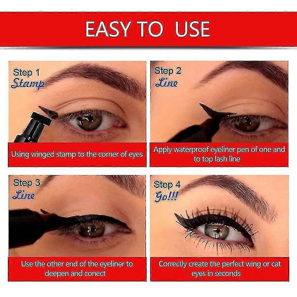 4 Color Winged Eyeliner Stamps Set,waterproof Eyeliner Stamp ...