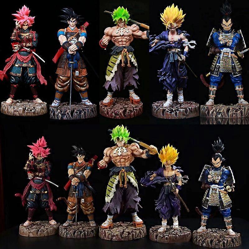 GaiBoSi 34cm Dragon Ball Anime Gk Model Figure Samurai Goku Gohan ...