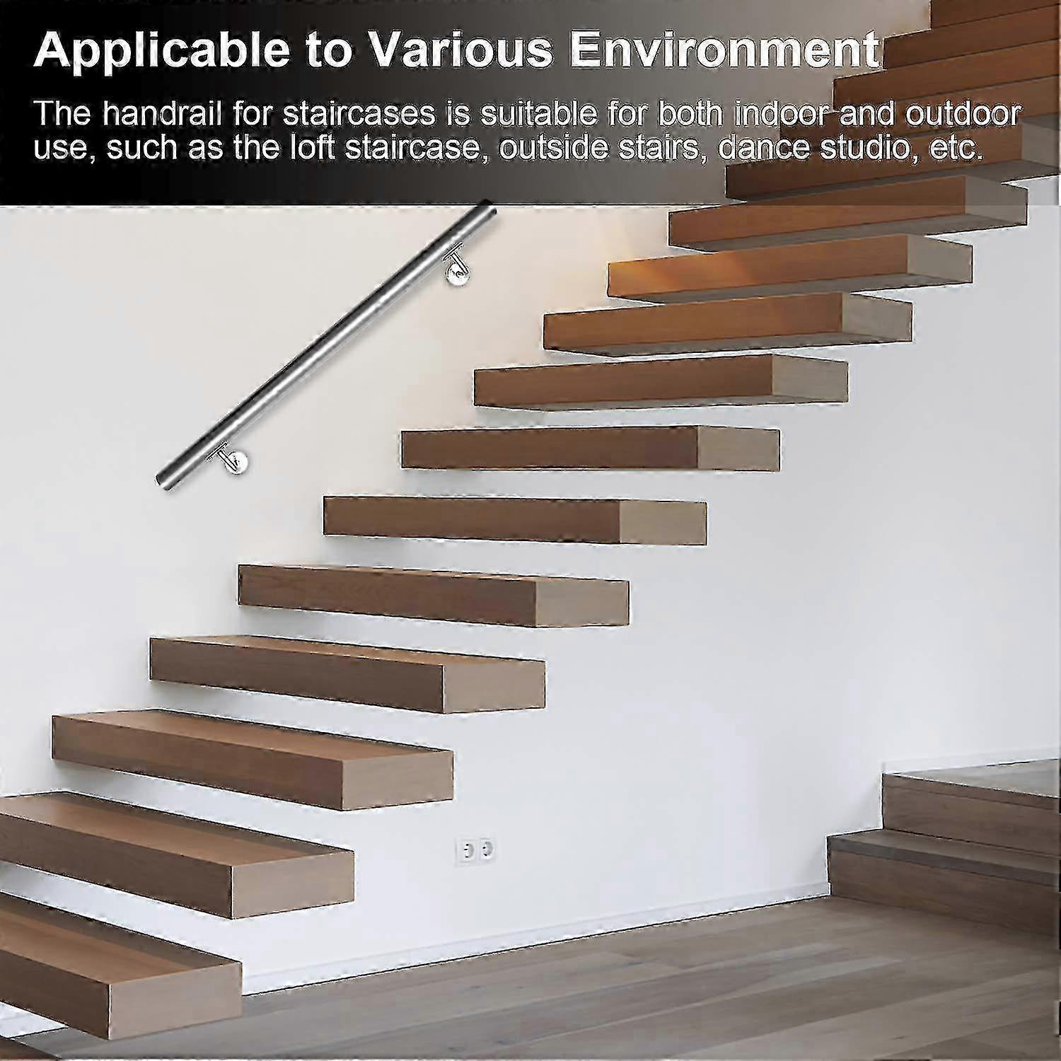 Sonnewelt Polished Stainless Steel Wall Handrail 42mm With Slightly ...