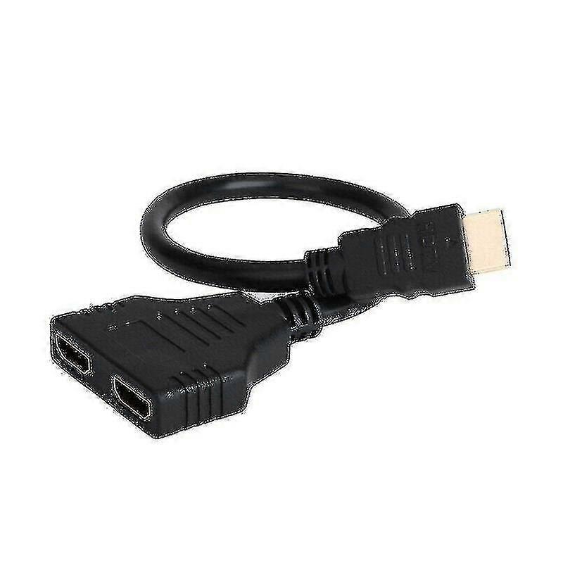 Splitter Converter 1 Input Male To 2 Output Female Port Cable Adapter ...