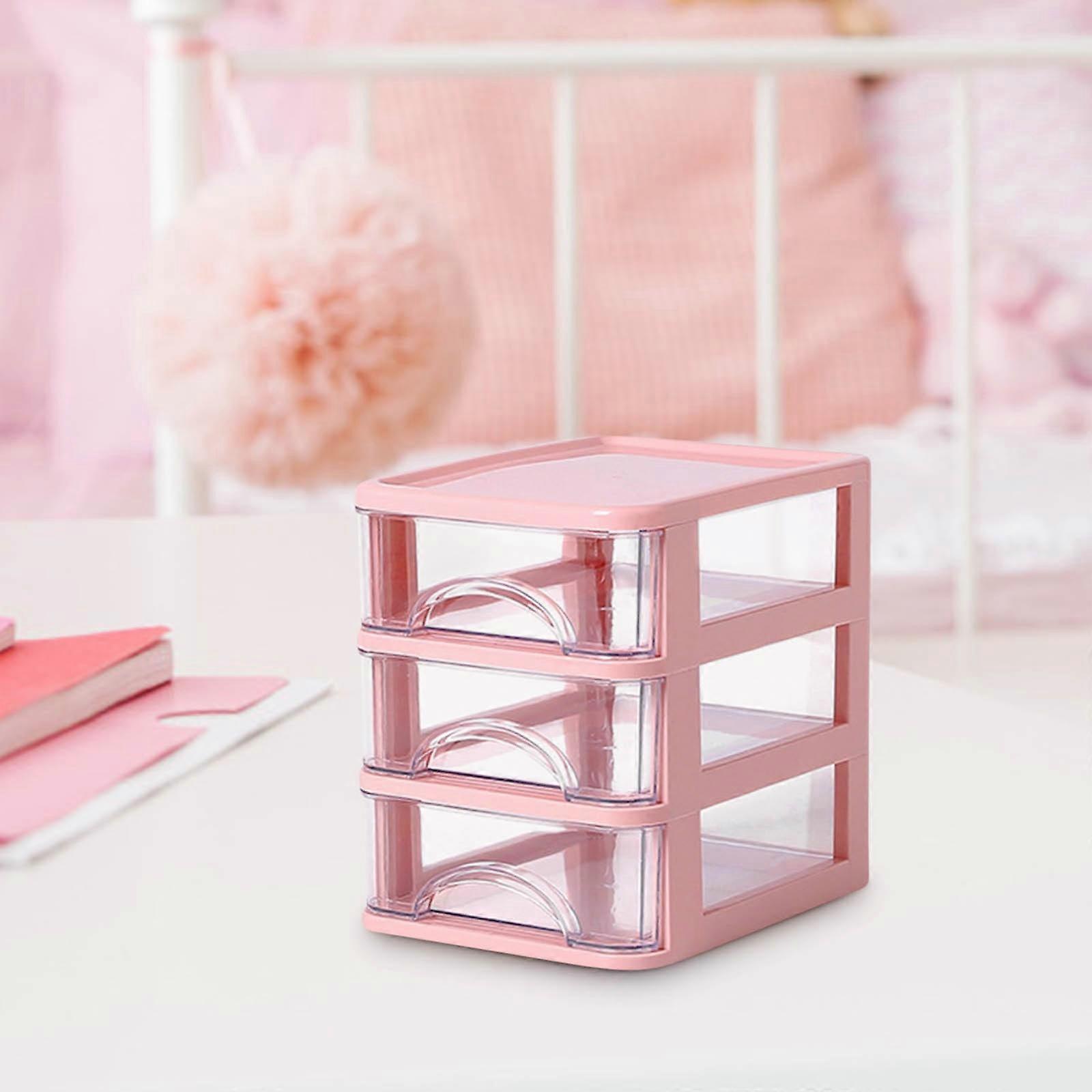 Desktop Storage Box, Transparent Small Drawer Desk, Plastic Mini ...