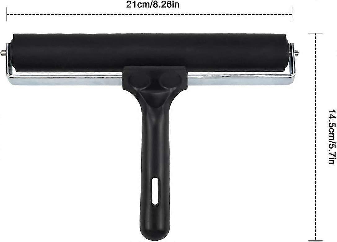 Ink Roller, 21cm Rigid Rubber Roller, Rubber Brayer Roller, Pressure ...