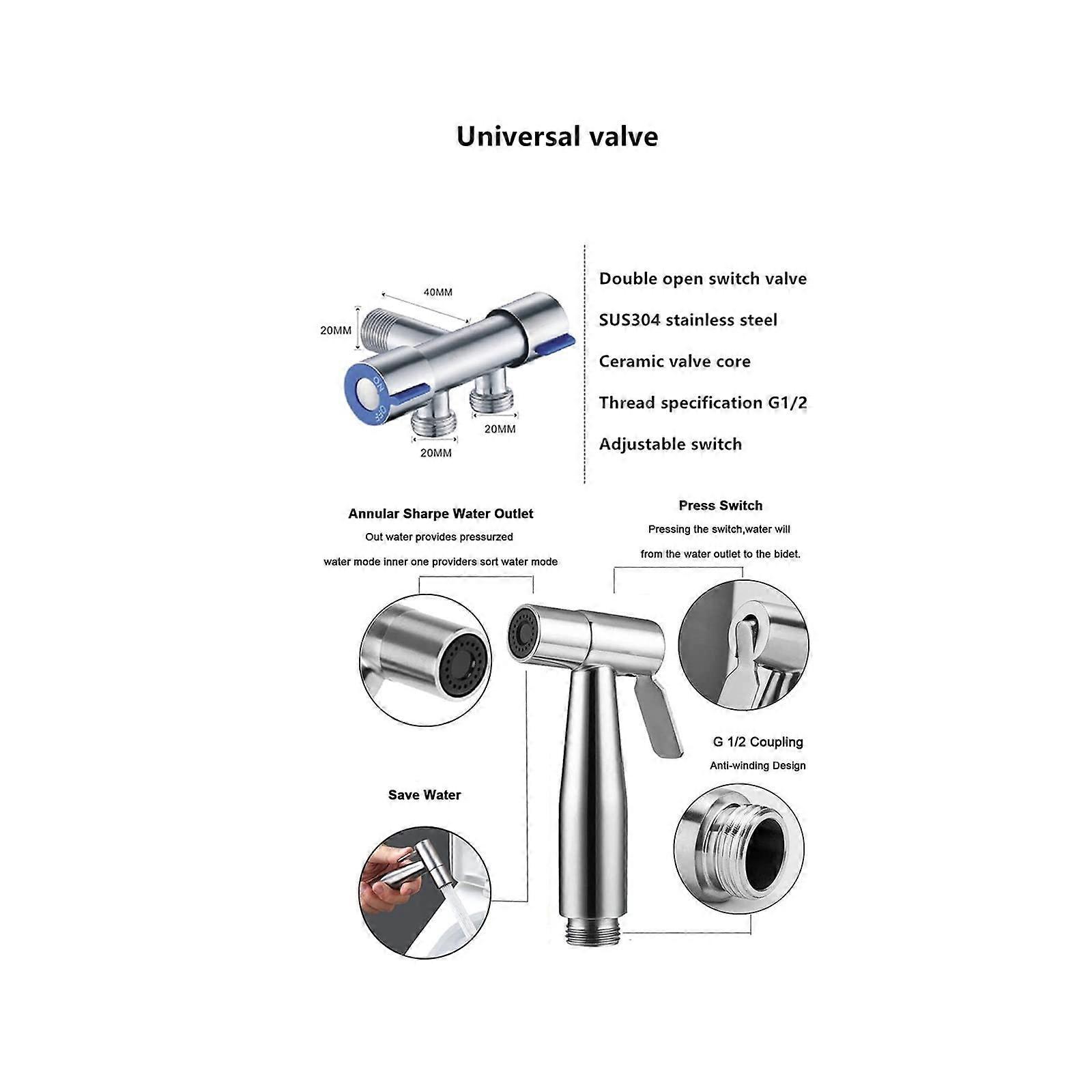 Handheld Bidet Sprayer Kit Douchette WC Hand Held Toilet Sprayer with ...