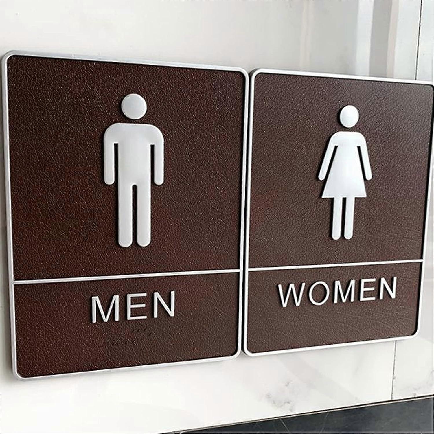 WC Signs of Male and Female Symbols, Toilet Stickers, 12cm Toilet Signs ...