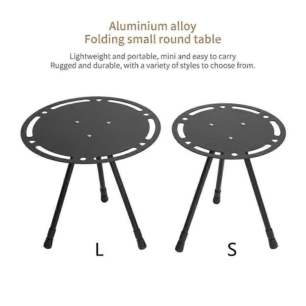 Portable Small Folding Round Table Adjustable Height Aluminum Alloy ...