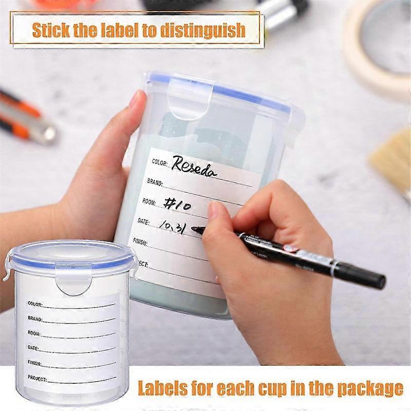 8 Sets Paint Container with Stainless Steel Mixing Ball Touch Up Paint ...