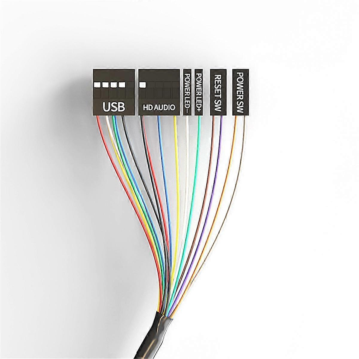 Desktop Computer Switch Button with Dual USB Ports and Audio PC ...