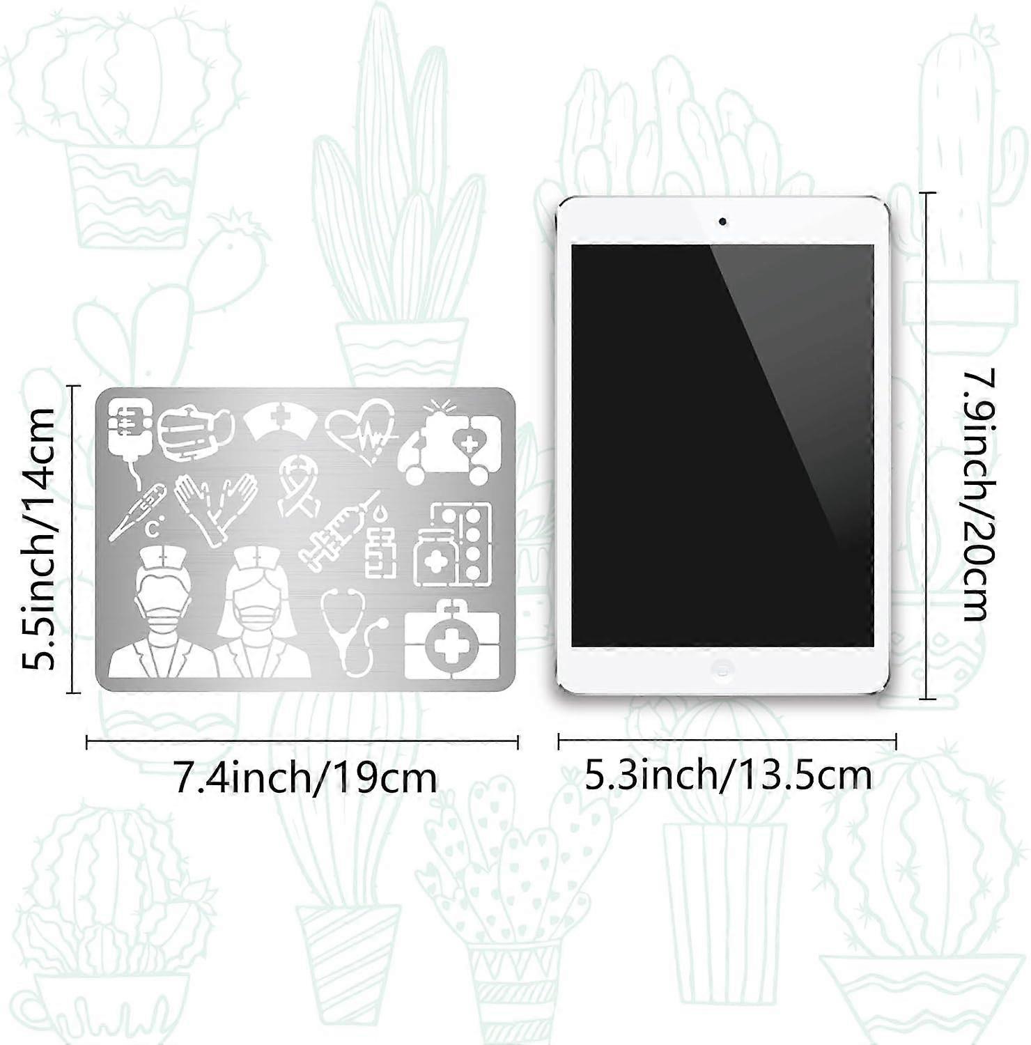 Nurse Metal Stencils Medical Themed Nurse's Day Syringe Thermometer ...