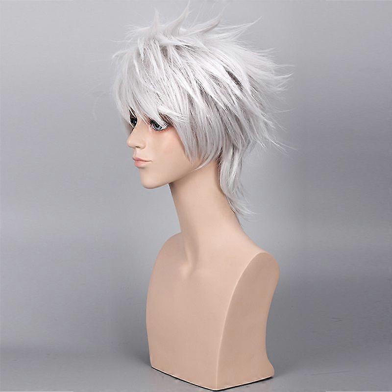 Anime Character Silver Hair Hatake Kakashi Cosplay Wig + Headband ...