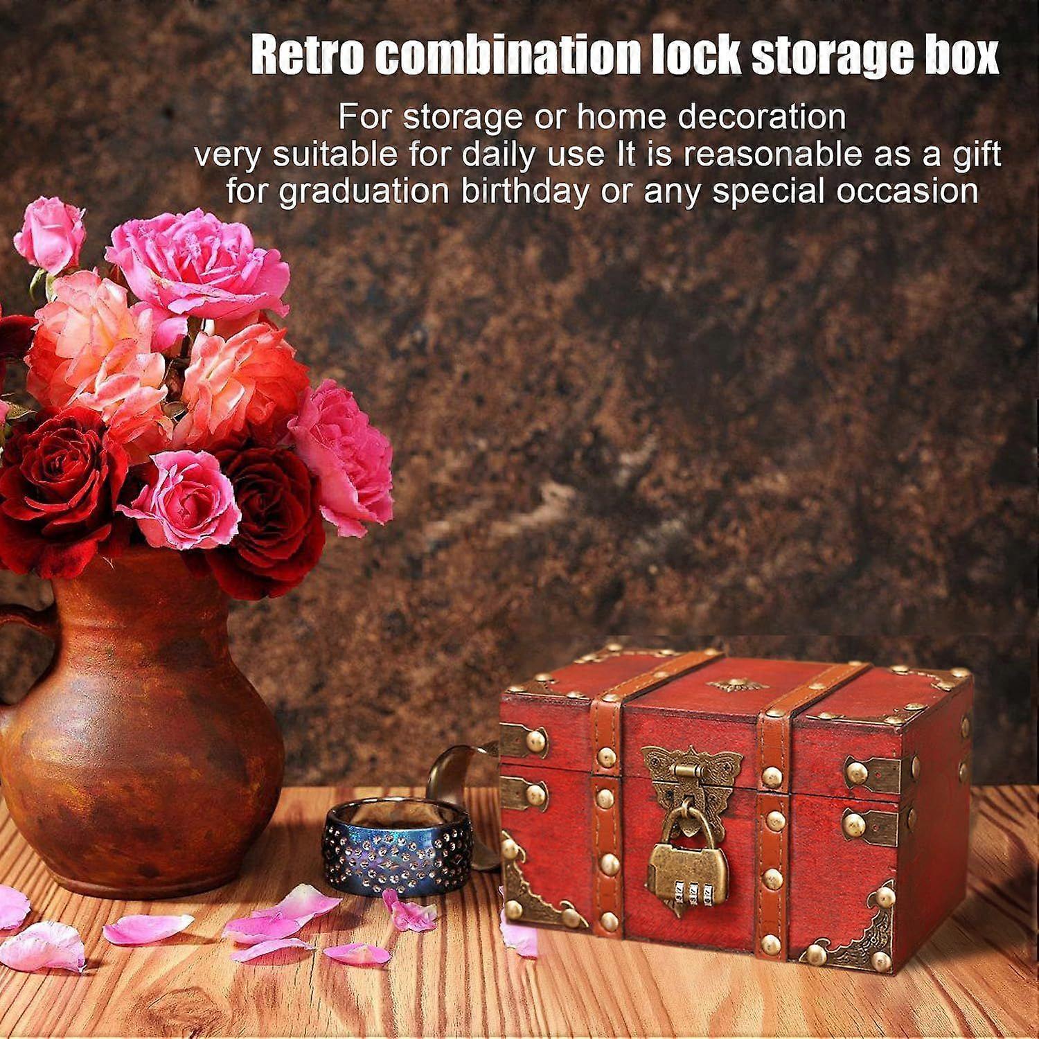 Vintage Wooden Treasure Chest: Small Vintage Treasure Chest, Pirate ...