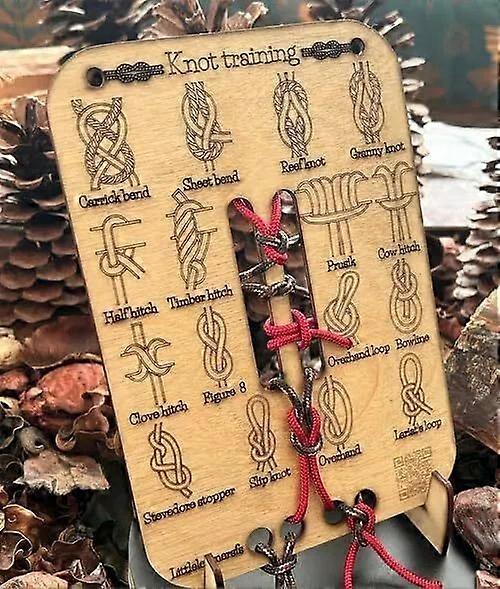 Learn Knot Training Board Kit with 16 Popular Knots and 3 Paracord ...