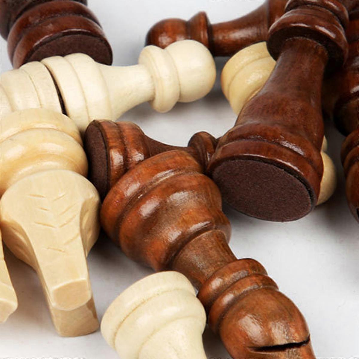 Timeless Wooden Chess Sets, Solid Wood 3-In-1 Game Set Including Chess ...