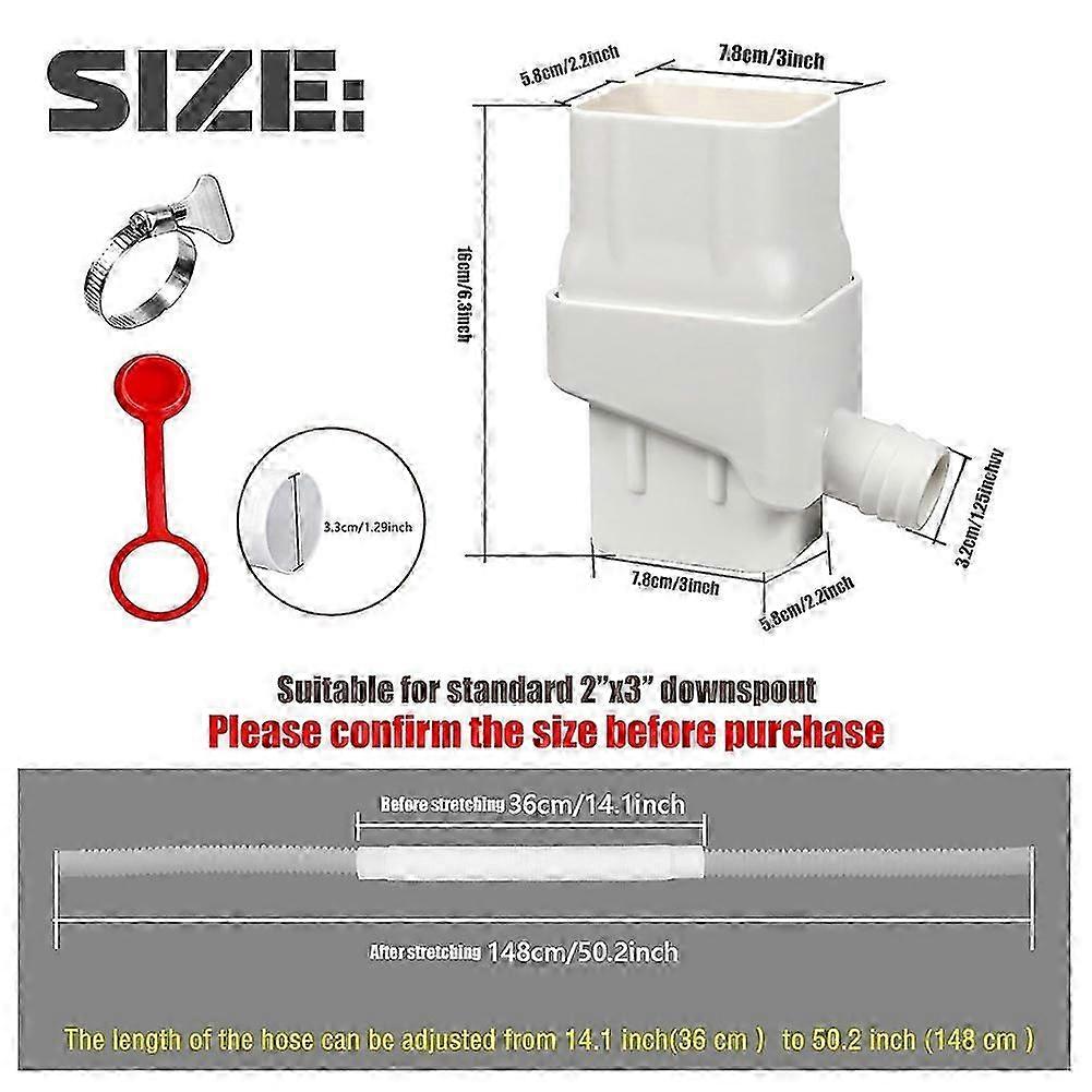 Rainwater Collection System, Rain Downspout Diverter Kit - Gutter ...