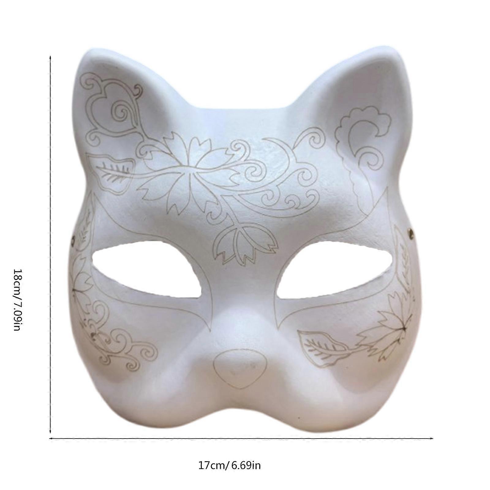 DIY Paper Mask Unpainted Masquerades Mask DIY Hand Paint Mask for ...