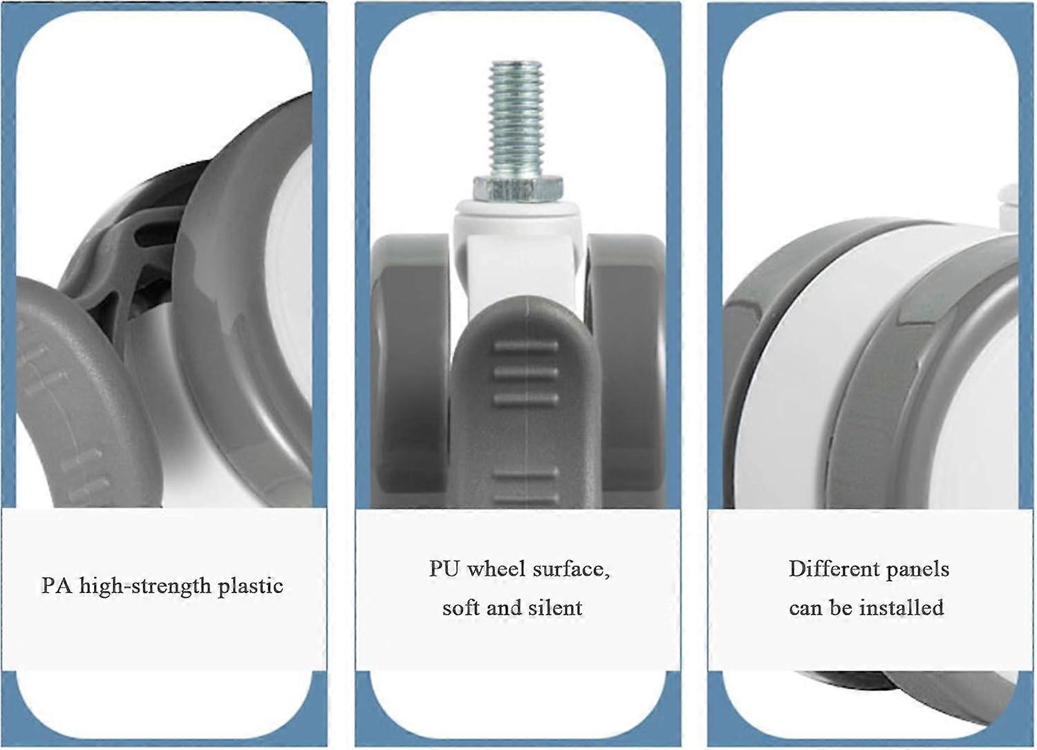 X5 faux furniture casters, Swivel casters with brake, Office chair ...