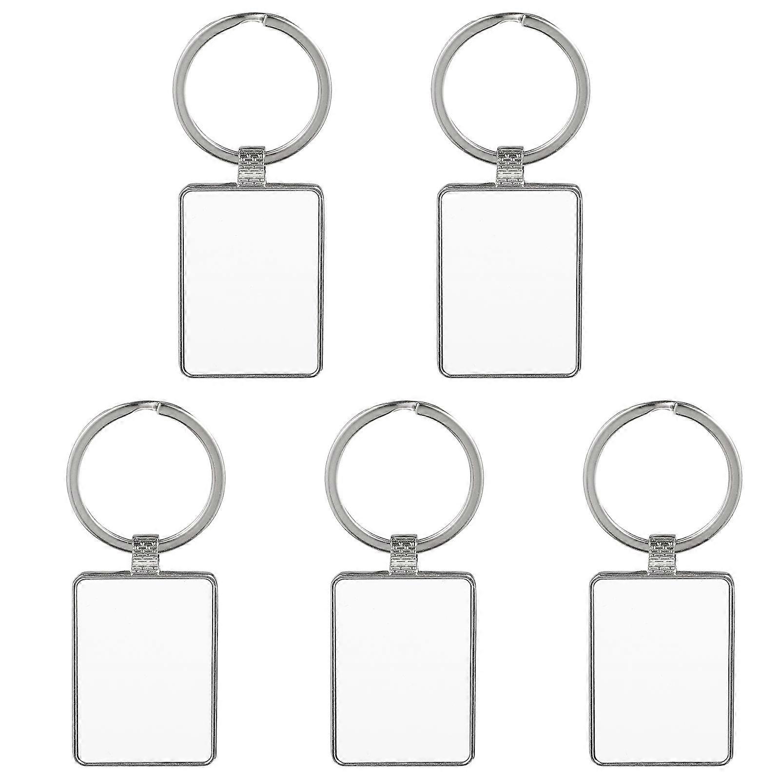 Blank Key Rings Metal Keychain DIY Design 3x7.5cm Perfect For Festivals ...