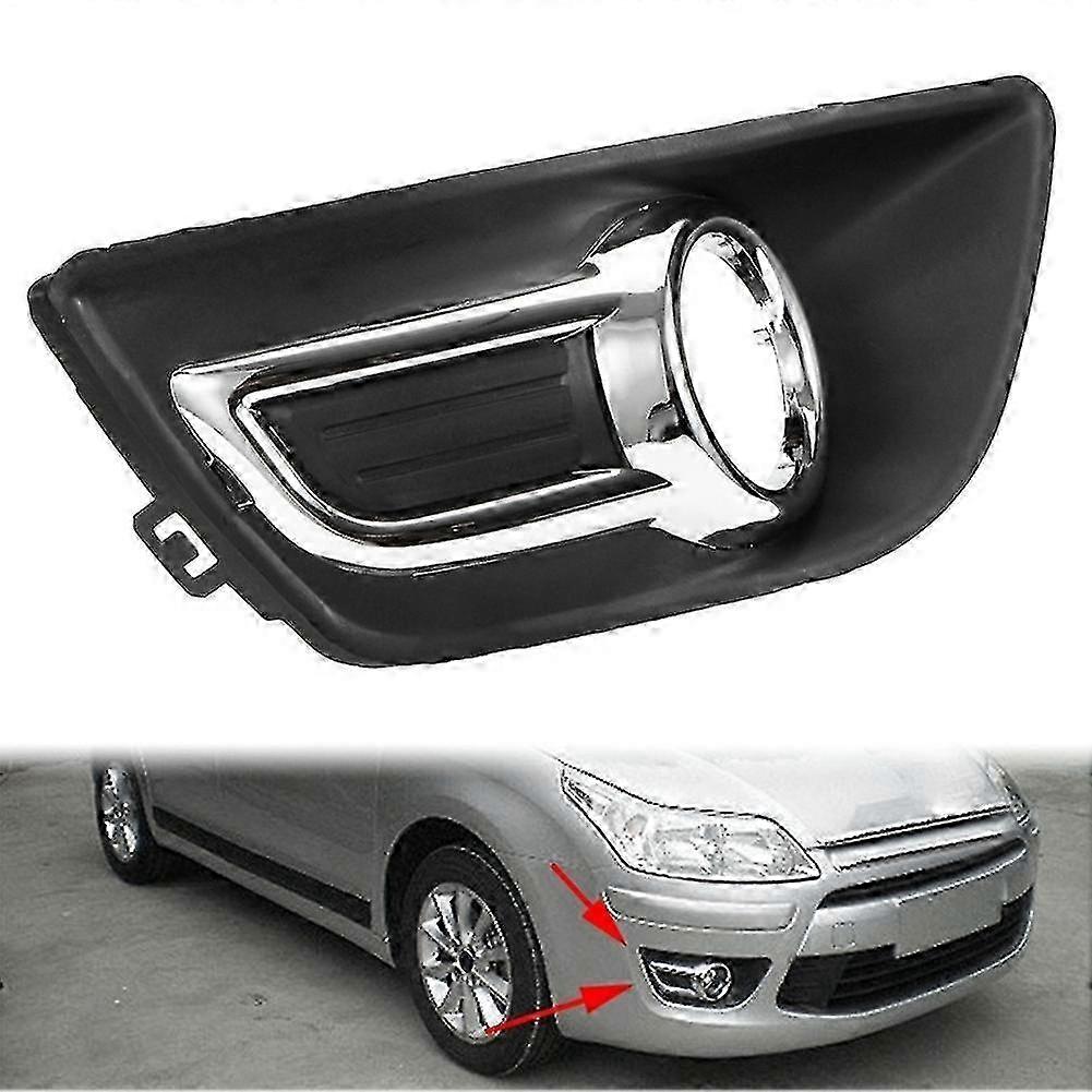 Pair of Front Fog Light Covers for C4 2008-2011, Chrome Bumper Frame ...