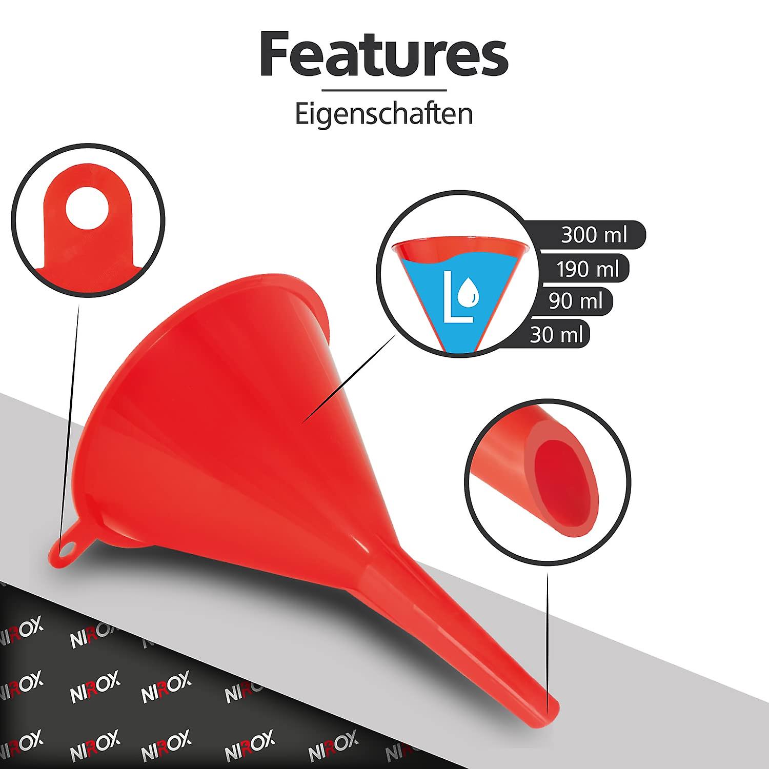 Universal Funnel Set Of 4 - Handy Filling Aid With Eyelets For Easy ...