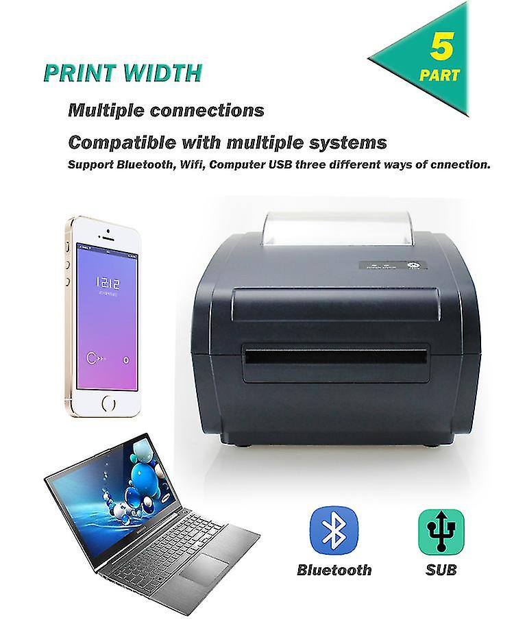 4-inch Usb Bluetooth Express Surface Single Thermal Barcode Printer ...