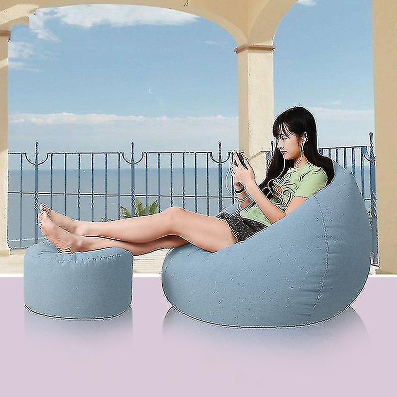 Pouf Puff Couch Tatami Sofa Skin Furniture Beanbag Ron Ing Bean Bag ...