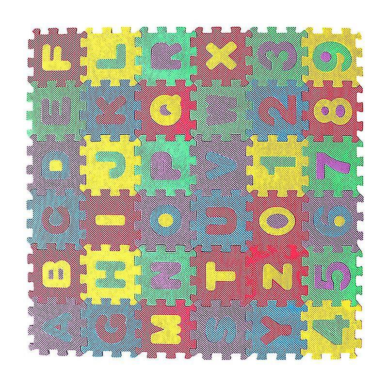 36 Pieces Children's Number Alphabet Mat Puzzle Floor Mat Carpet ...