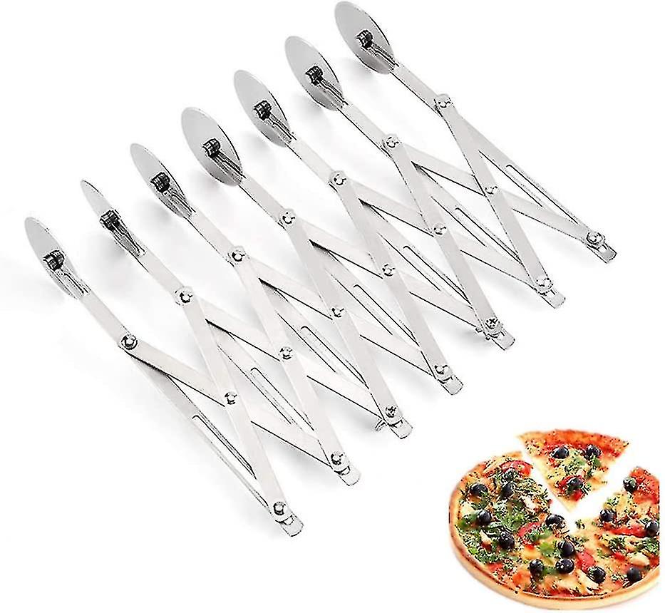 7 Wheel Pastry Cutter, Pasta Cutter, Adjustable Stainless Steel Round ...