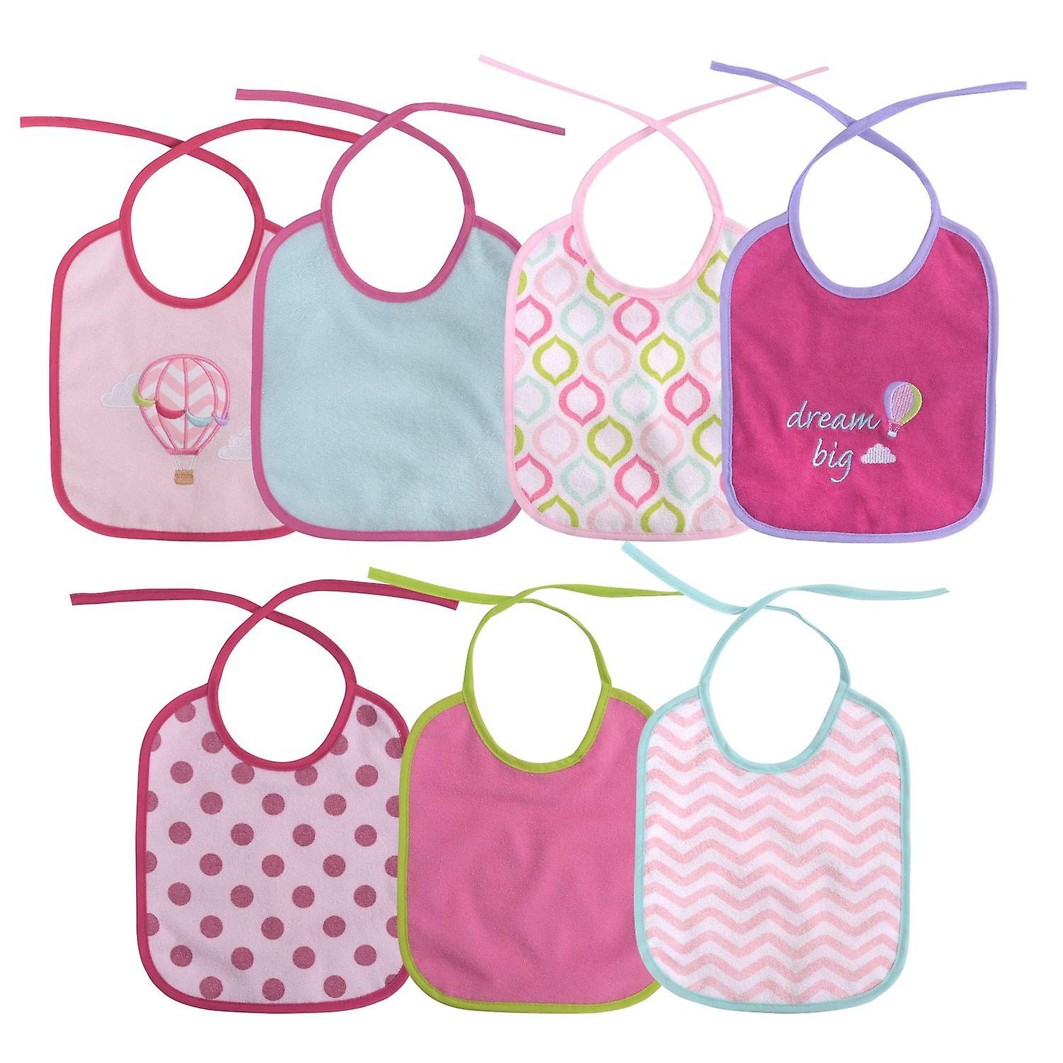 Baby Care baby slabbetje set 7-delig, enkellaags, voor binden, wasbaar ...
