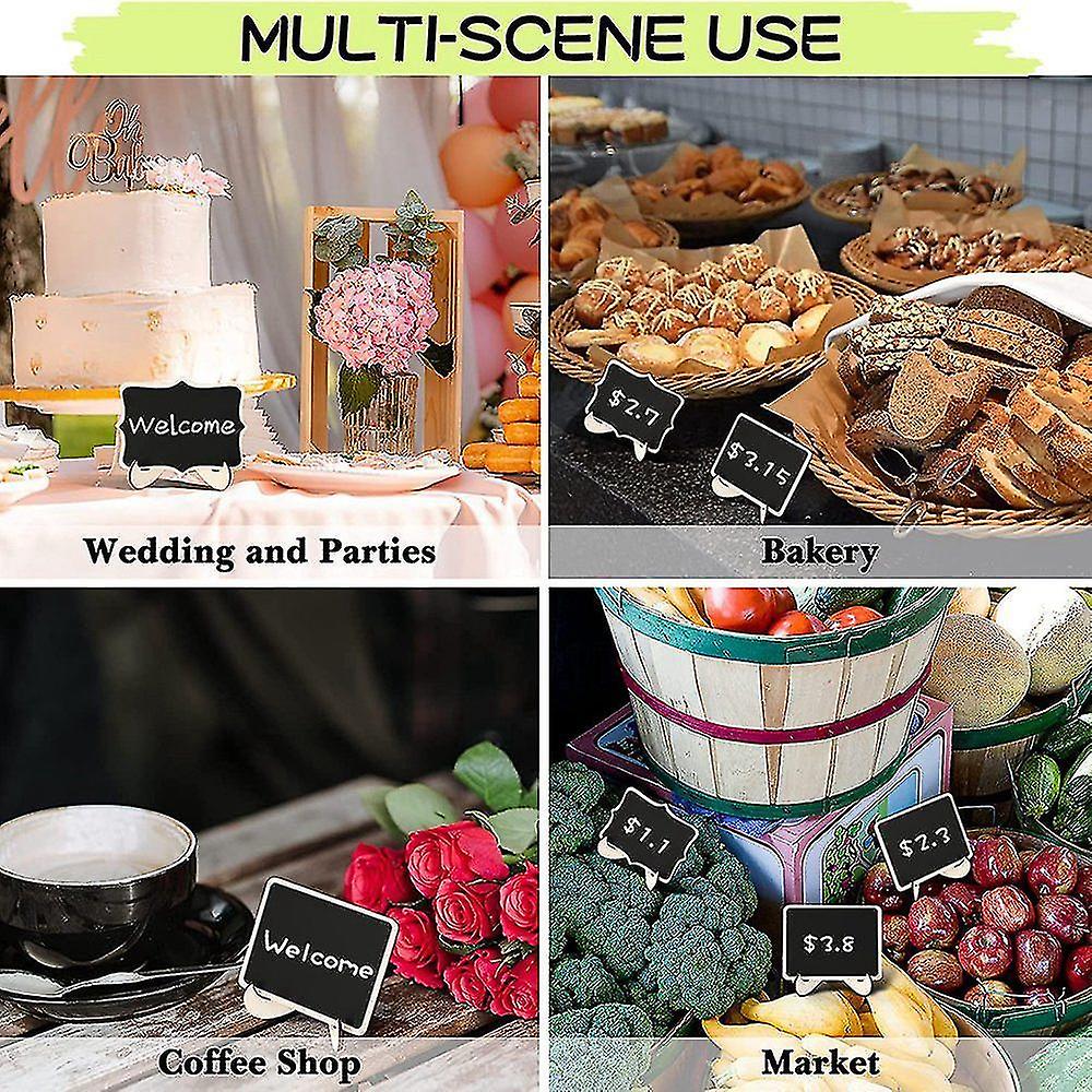 Mini Chalkboard Sign 20 Pack Food Labels For Party Buffet, Wooden Small ...