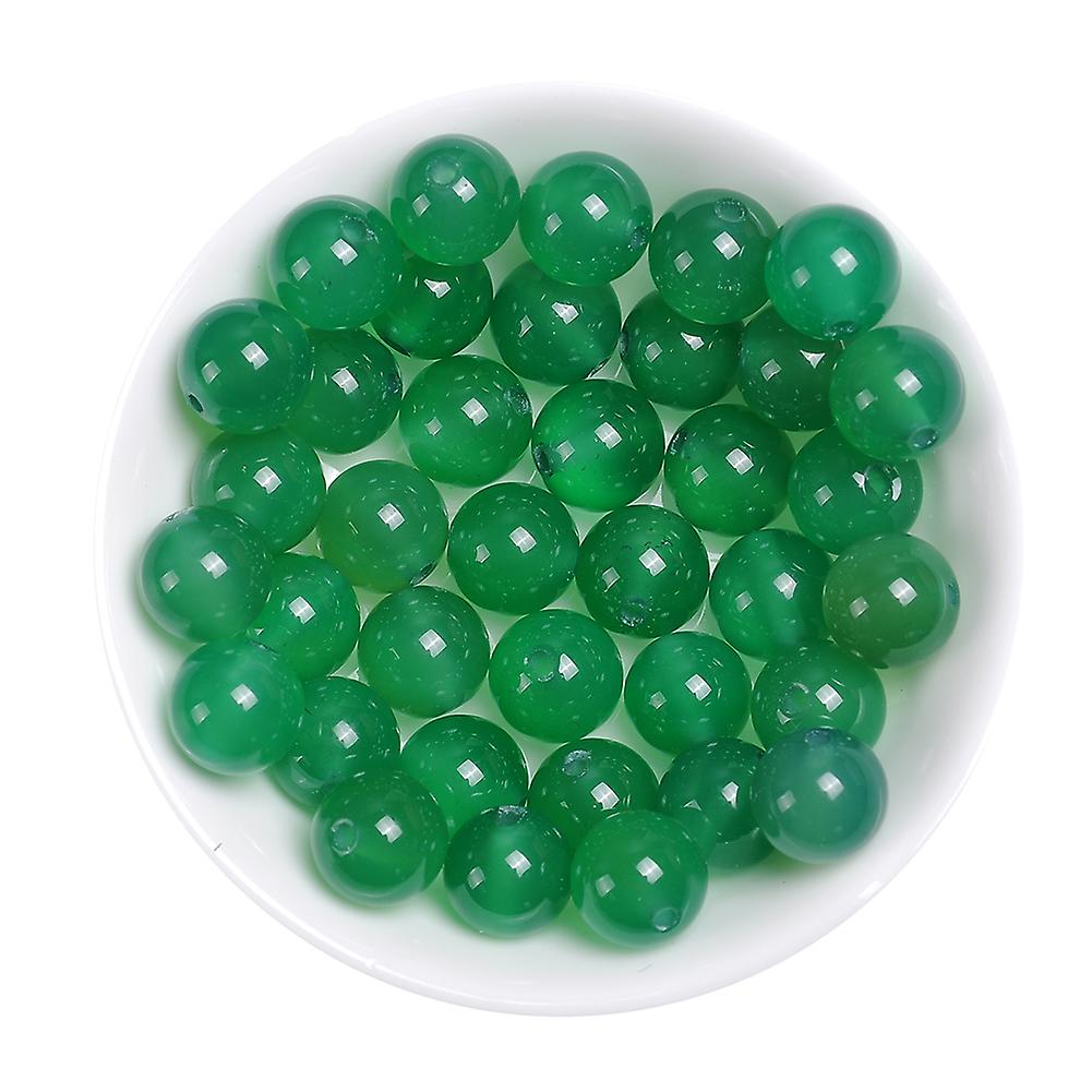 36pcs Green Agate 10MM Beads Round Loose Beads for Jewelry Making DIY Handmade | Fruugo SE