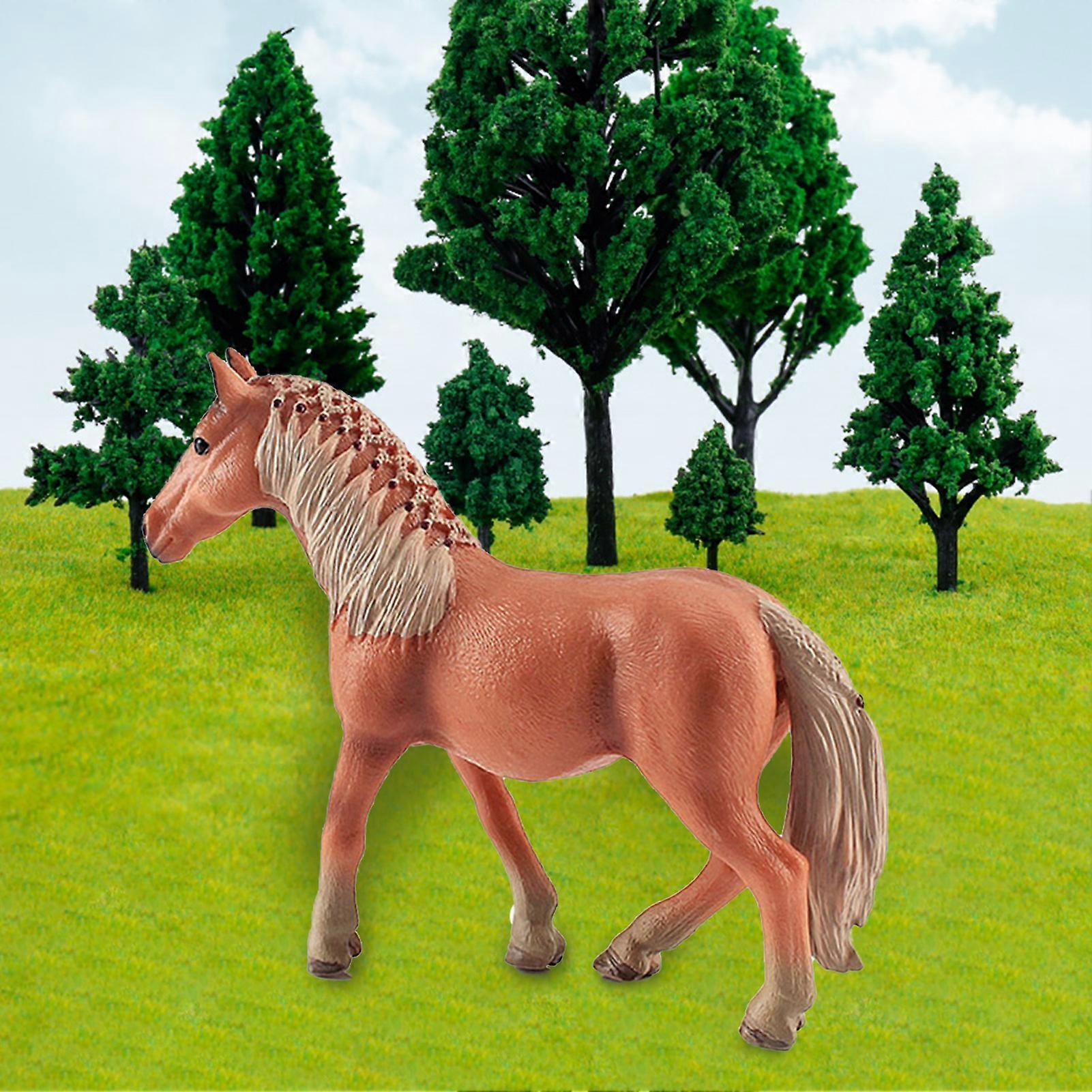 Miniature Horses Toy Detailed Texture High Simulation Decoration ...