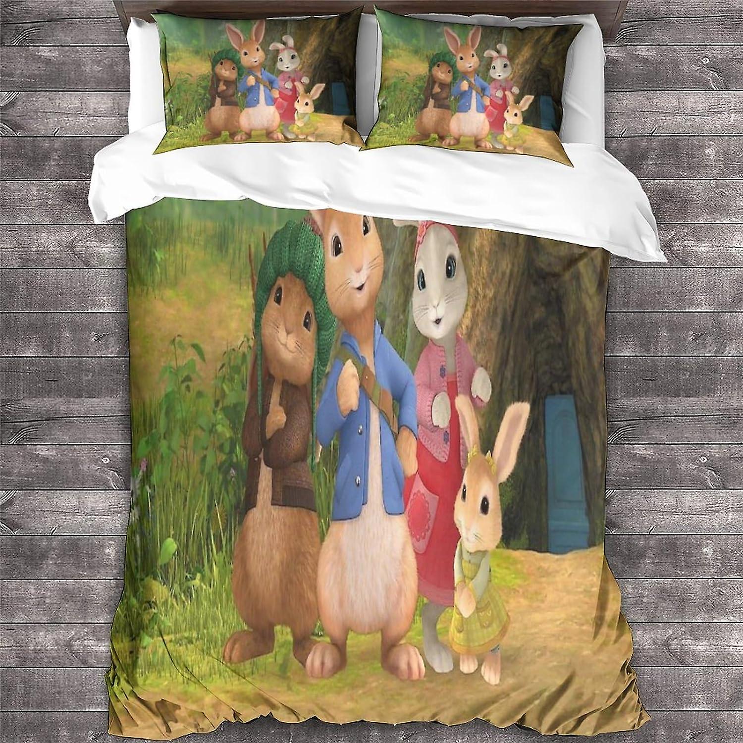 EKENOZ Peter Rabbit 3D Printed Duvet Cover Set Soft Microfiber Movie ...
