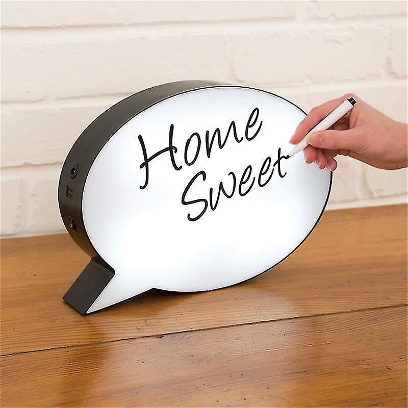 Led Message Handwriting Letter Light Box Speech Bubble Shape Writing ...