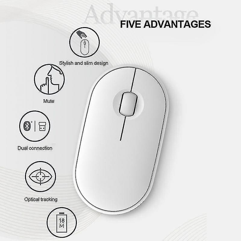 Ryra Pebble Mouse M350 Bluetooth Battery Dual Mode Wireless Mouse Mute ...