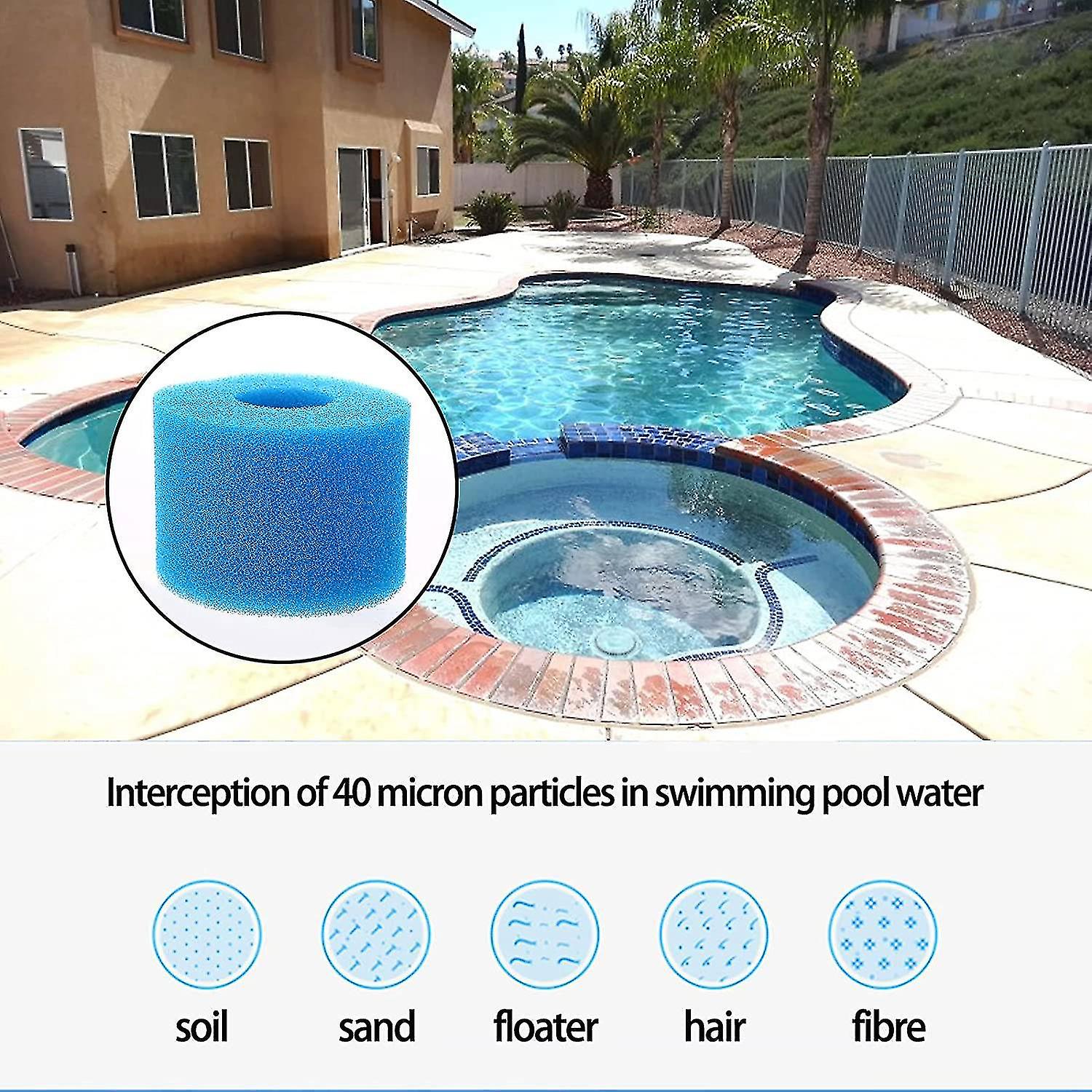 18Pcs for Intex Pure Spa Reusable Washable Foam Hot Tub Filter ...