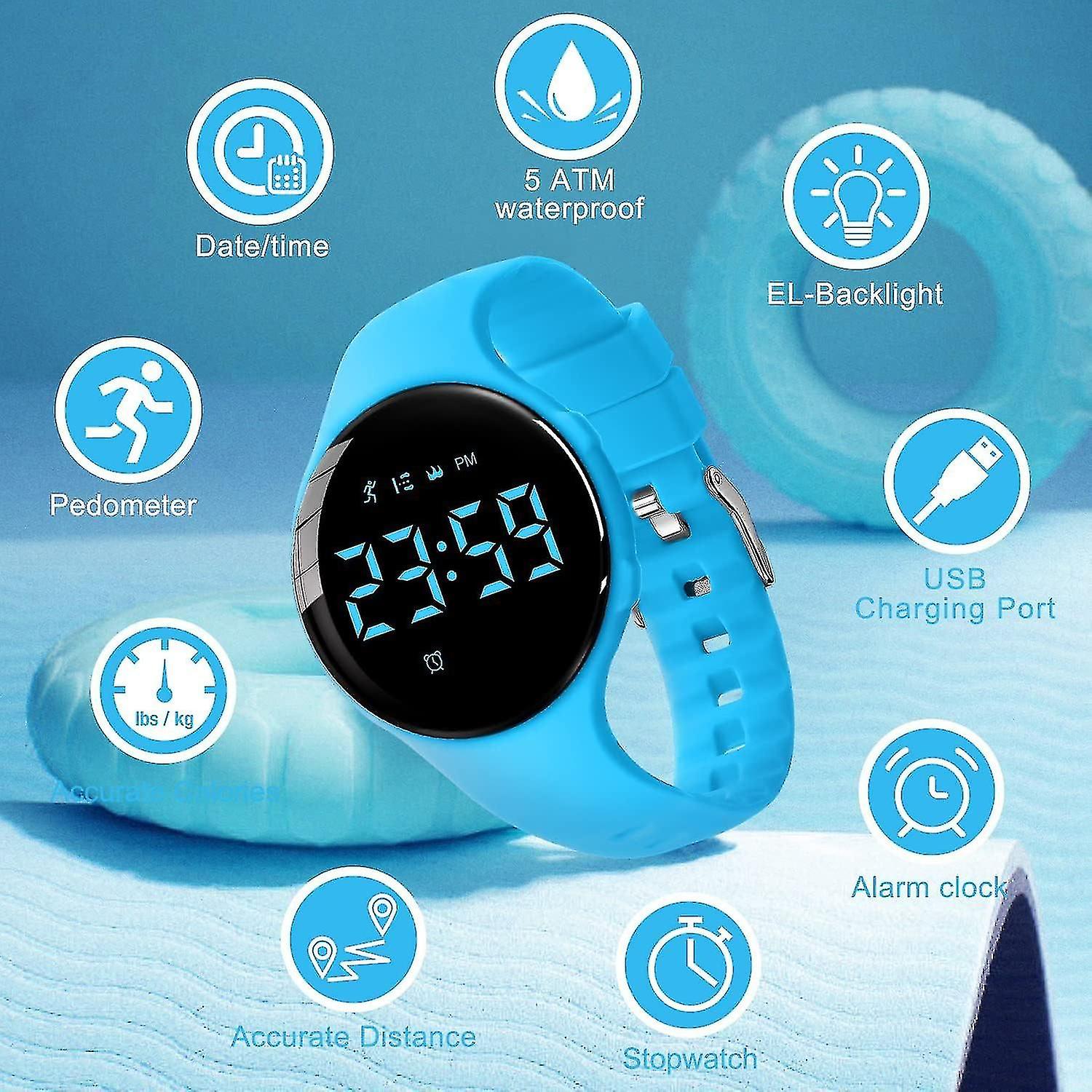 Kids Watch, Digital Watch For Boys Girls, Sport Watch With Fitness ...
