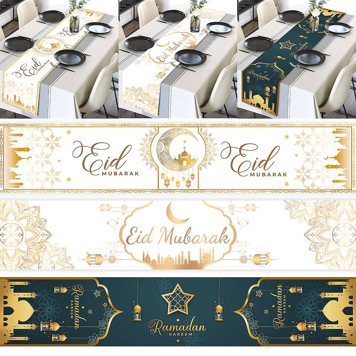 Ramadan Decor Table Runner Eid Mubarak Decoration 2023 For Home ...