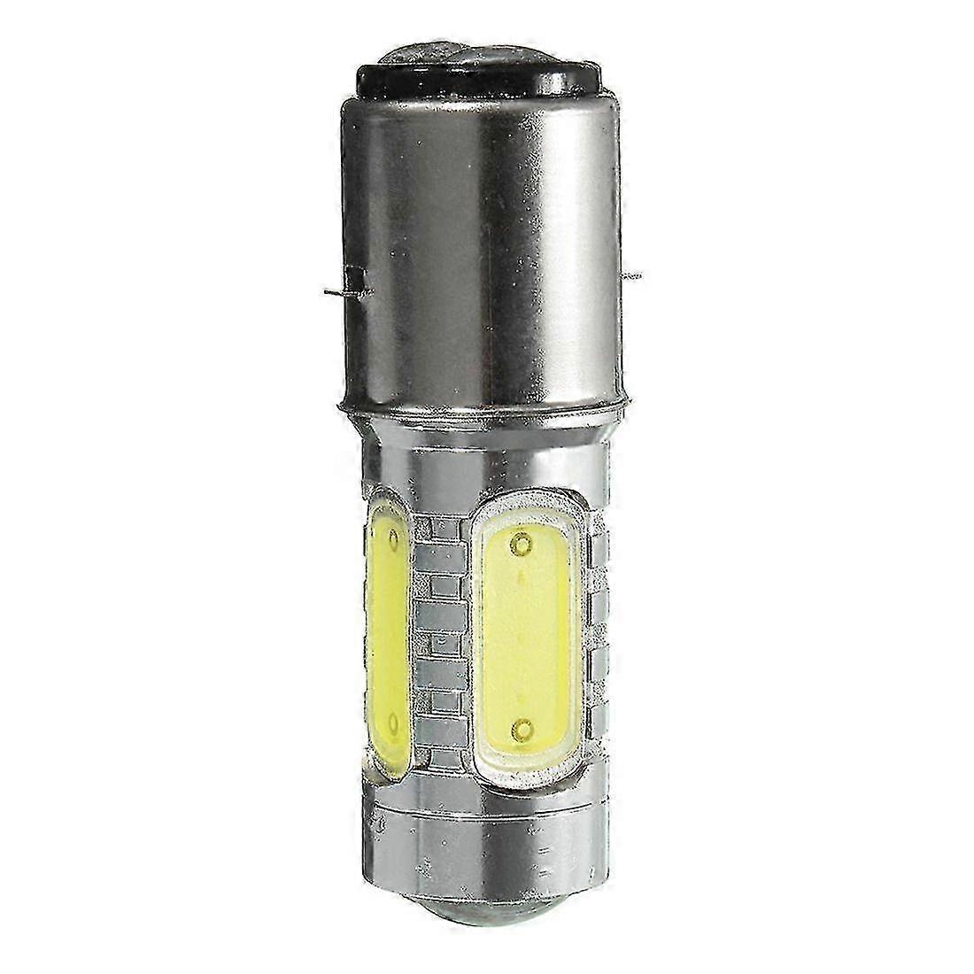12v Ba20d H6 4 Cob Led White Bulb Light For Motorcycle Bike Moped Atv ...
