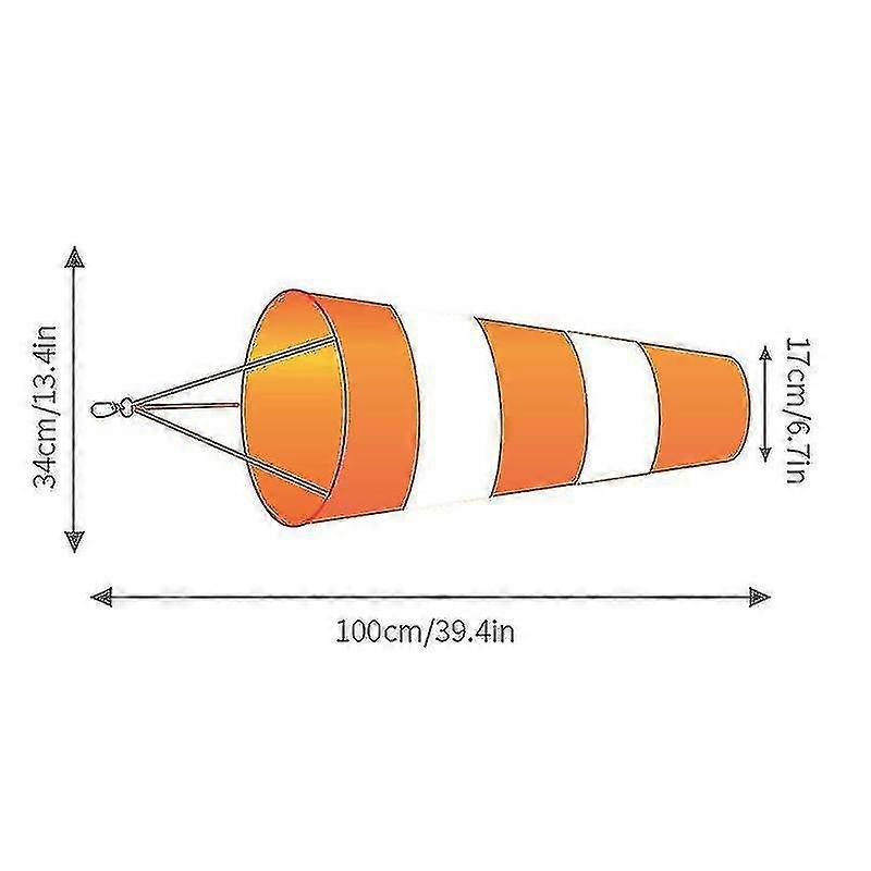 60/80/100cm Reflective Windsock Outdoor Airport Wind Direction ...