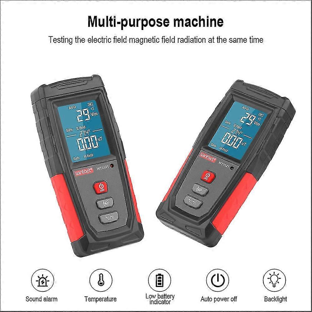 Electromagnetic field radiation detector tester emf meter rechargeable ...