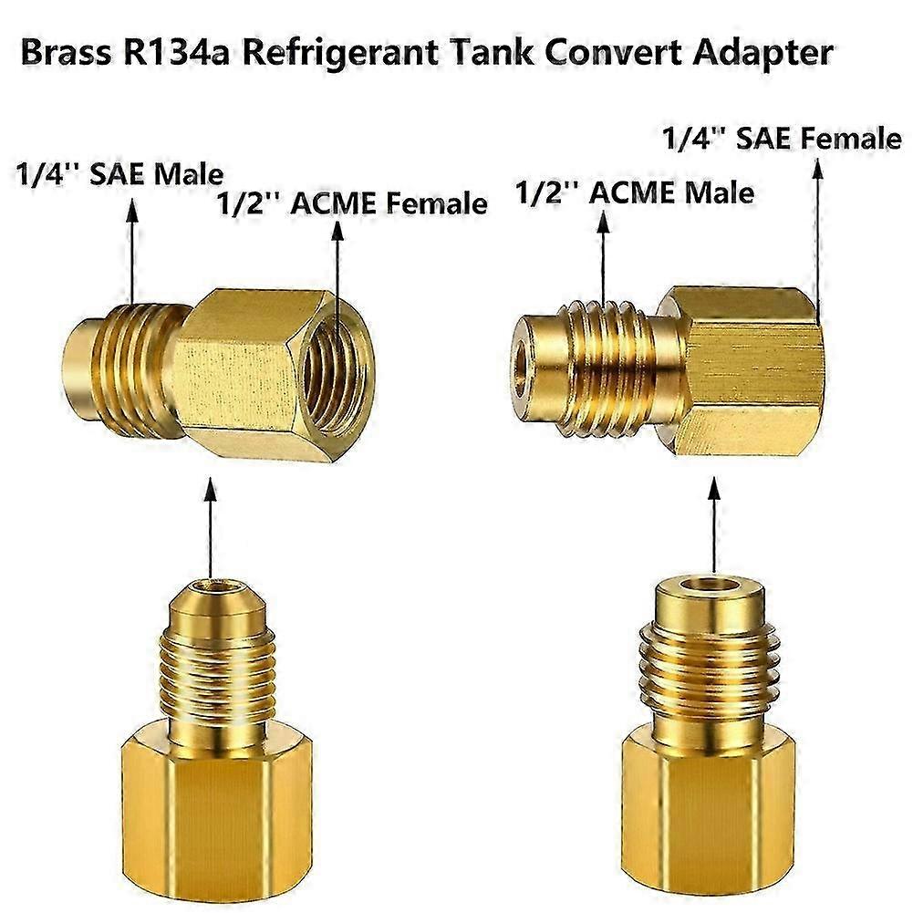 A/C R134A Refrigerator Freon Recharge Kit with Piercing Valves ...
