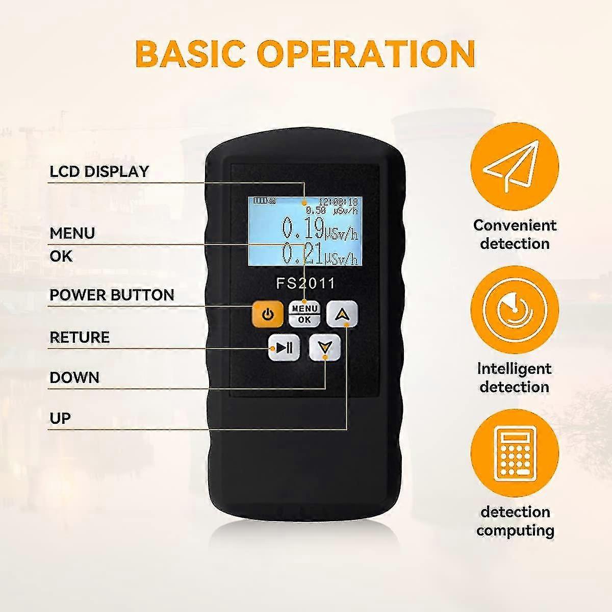 Professional Nuclear Radiation Detector - Geiger Counter Dosage Alarm ...