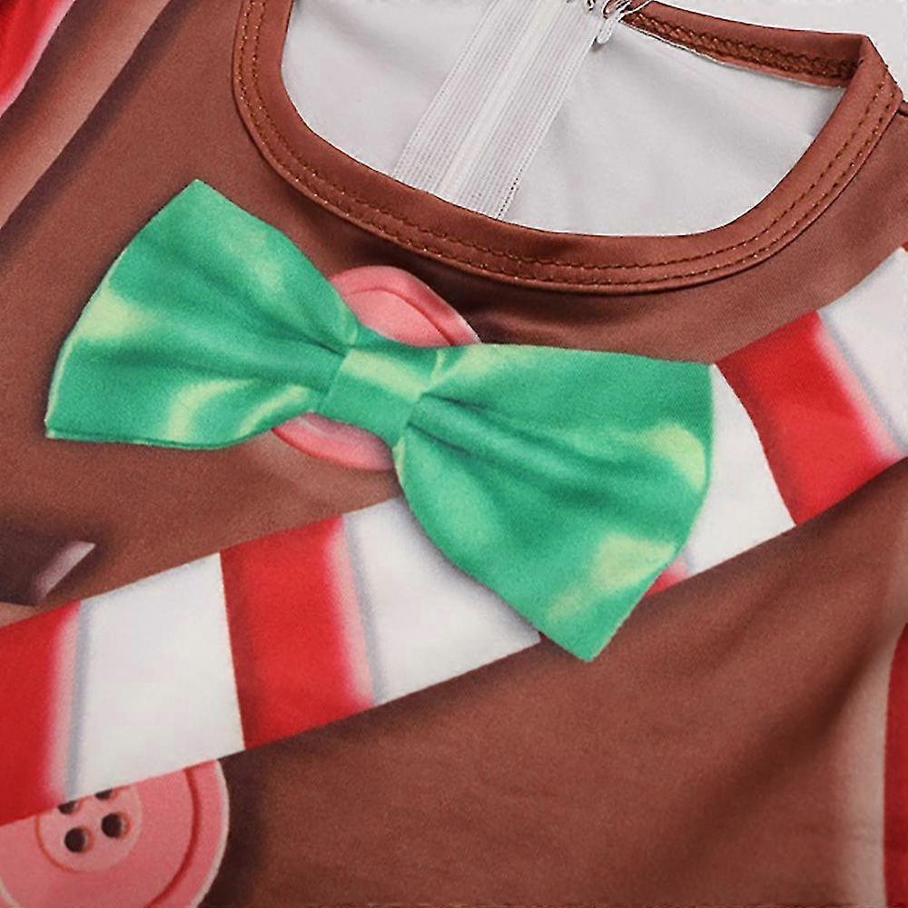 Gingerbread Men Jumpsuit Costume Halloween Cosplay Costume With Mask ...