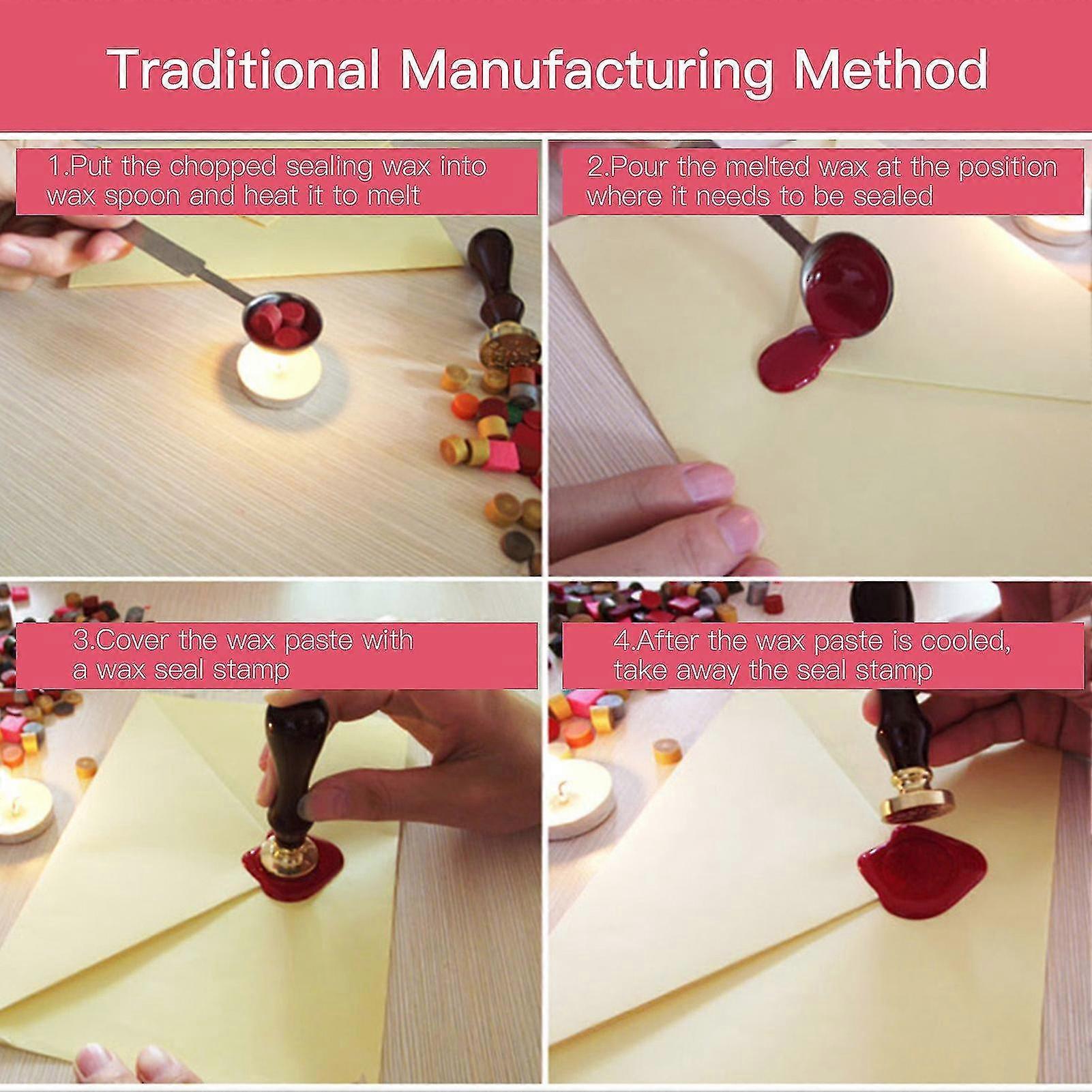 Wax Seal Stamp Kit Classic Wax Stamps With Sealing Wax Sticks For Cards ...