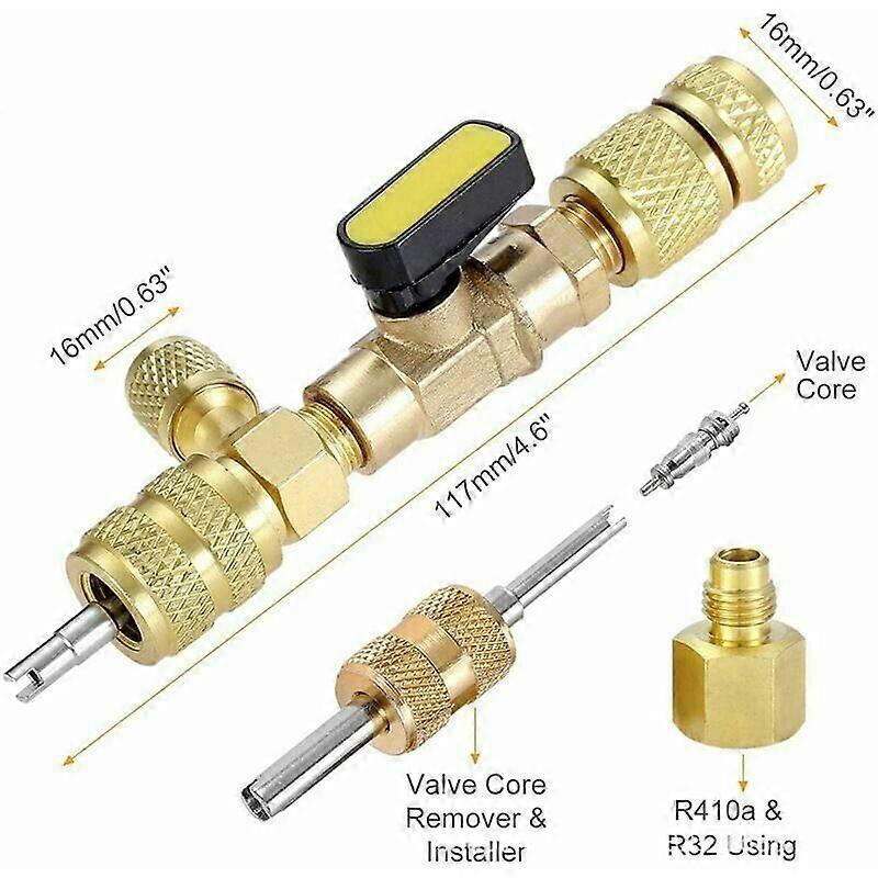 Valve Brass Disconnect Valve Core Extractor/Installer 1/4 and 5/16 ...